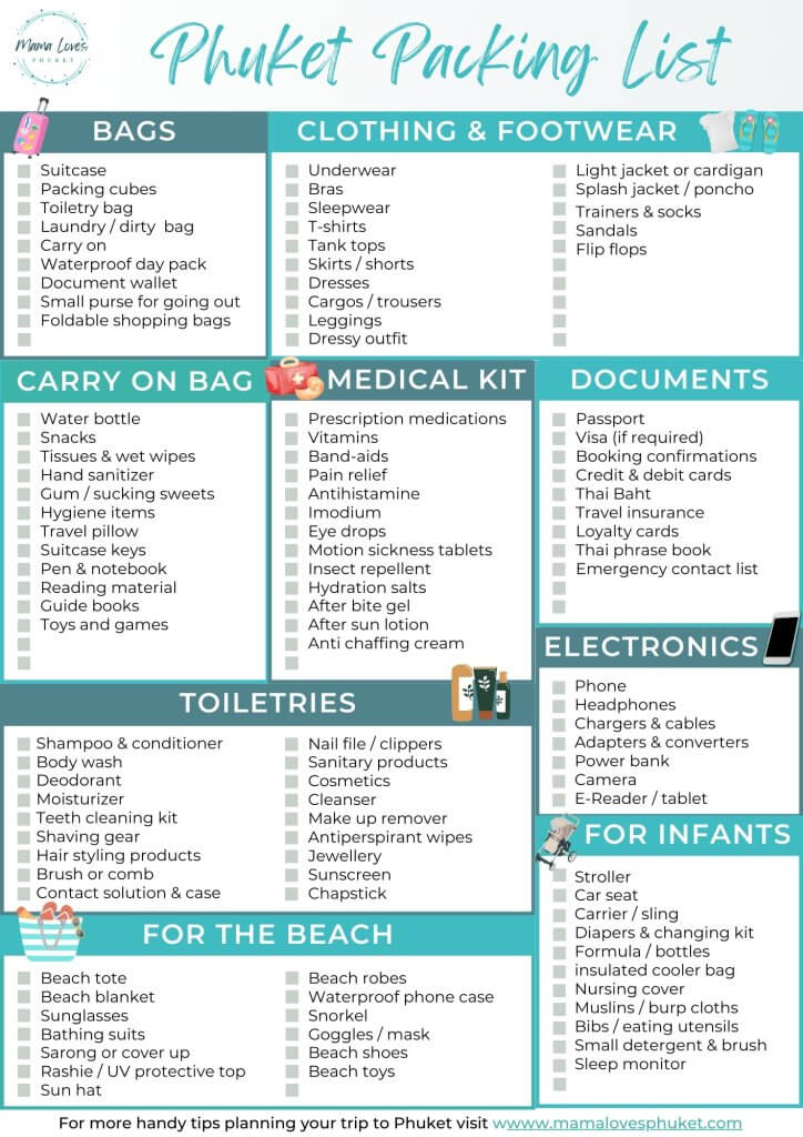 Ultimate Family Packing List For Phuket (With Printable Checklist ...